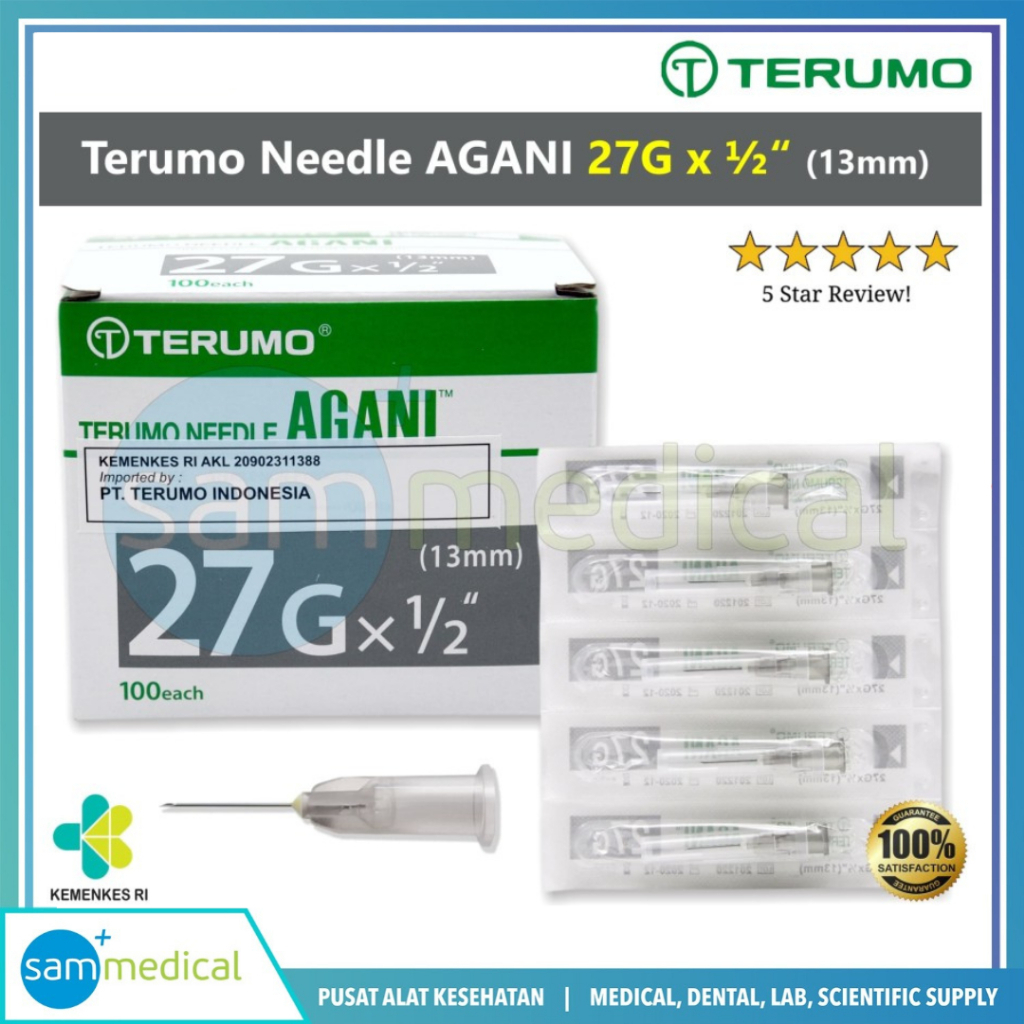 Jual Terumo Needle AGANI 27G x 1/2 Inch (13mm) - PER 10 PCS / Jarum ...