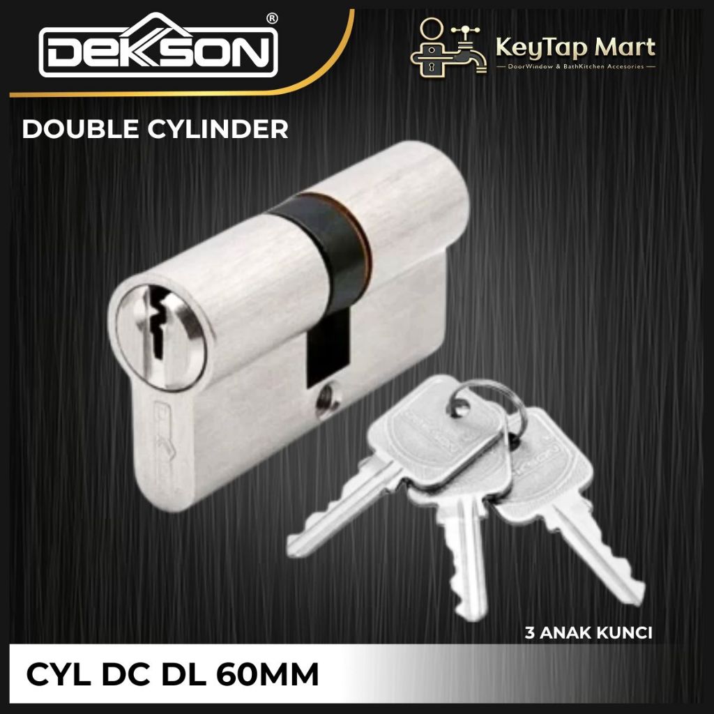 Jual Dekkson Cylinder Kunci Double 60mm Silinder Kunci Dekson DC 60MM SN / Silinder Kunci Dekson ...