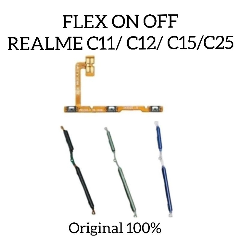 Jual TOMBOL FLEX KOMPLIT REALME C11, C12, C15,C25 ON OFF VOLUME ORIGINAL 100% | Shopee Indonesia