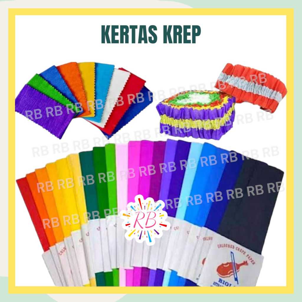 Jual (1pc) Kertas crepe murah kertas krep serut kertas krepe lingkar ...