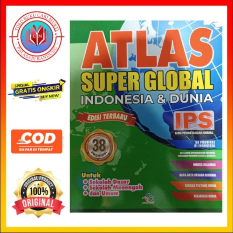 Jual BUKU ATLAS SUPER GLOBAL INDONESIA DAN DUNIA EDISI TERBARU 38 ...