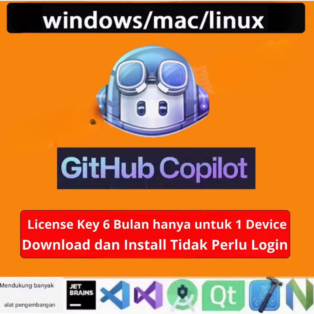 Jual Github Copilot License Key 6 Bulan - Support Chat Tanpa Login | Shopee Indonesia