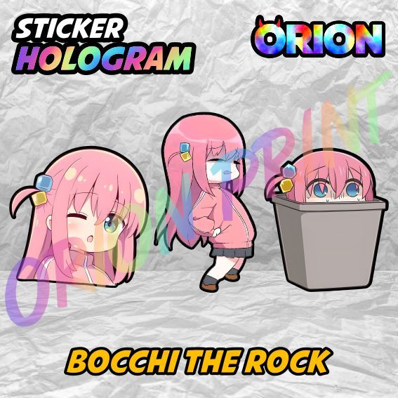 Jual Stiker Hologram Anime Bocchi The Rock Chibi Lucu Imut V40 ...