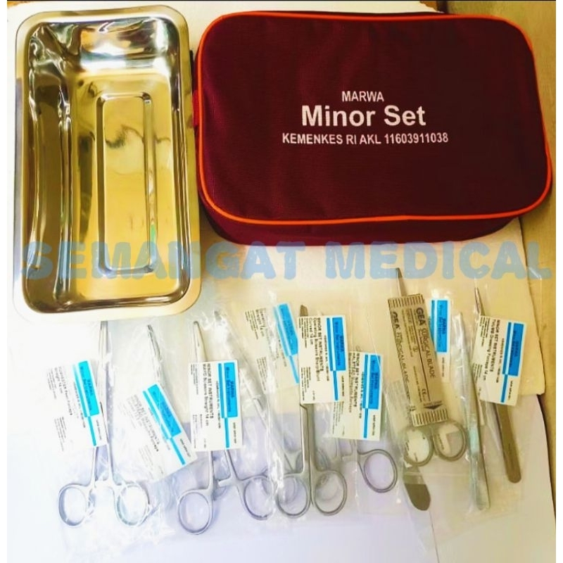 Jual Minor Set + Bag Alat Bedah Operasi Minot Set Marwa Alat Praktikum ...