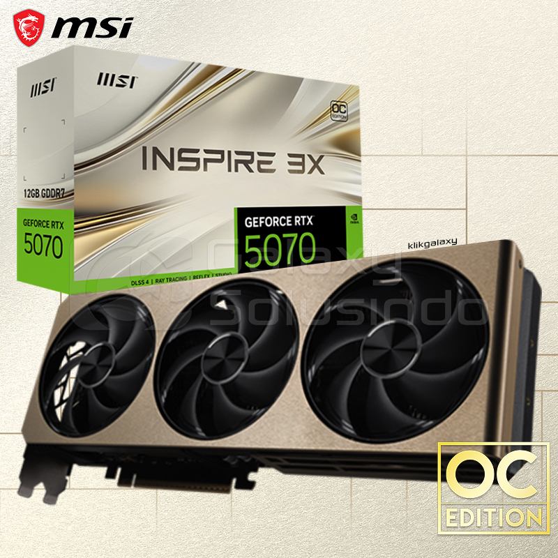 Jual MSI GeForce RTX 5070 INSPIRE 3X 12GB OC GDDR7 - VGA RTX5070 DDR7 ...