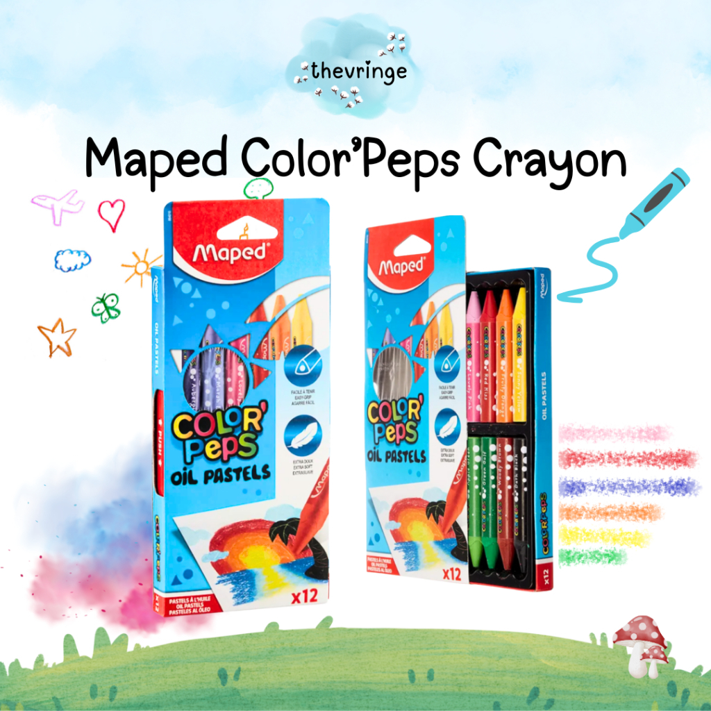 Jual Maped Color'Peps Oil Pastels x12 Crayon | Shopee Indonesia