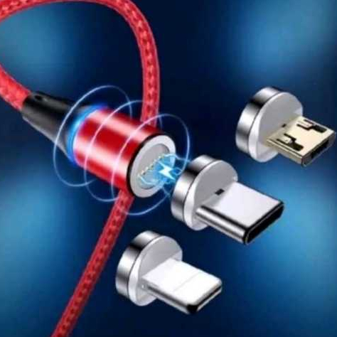 Jual Kabel magnetic 3in1 biasa / Kabel Data Magnetic MICRO ,TYPE C ...