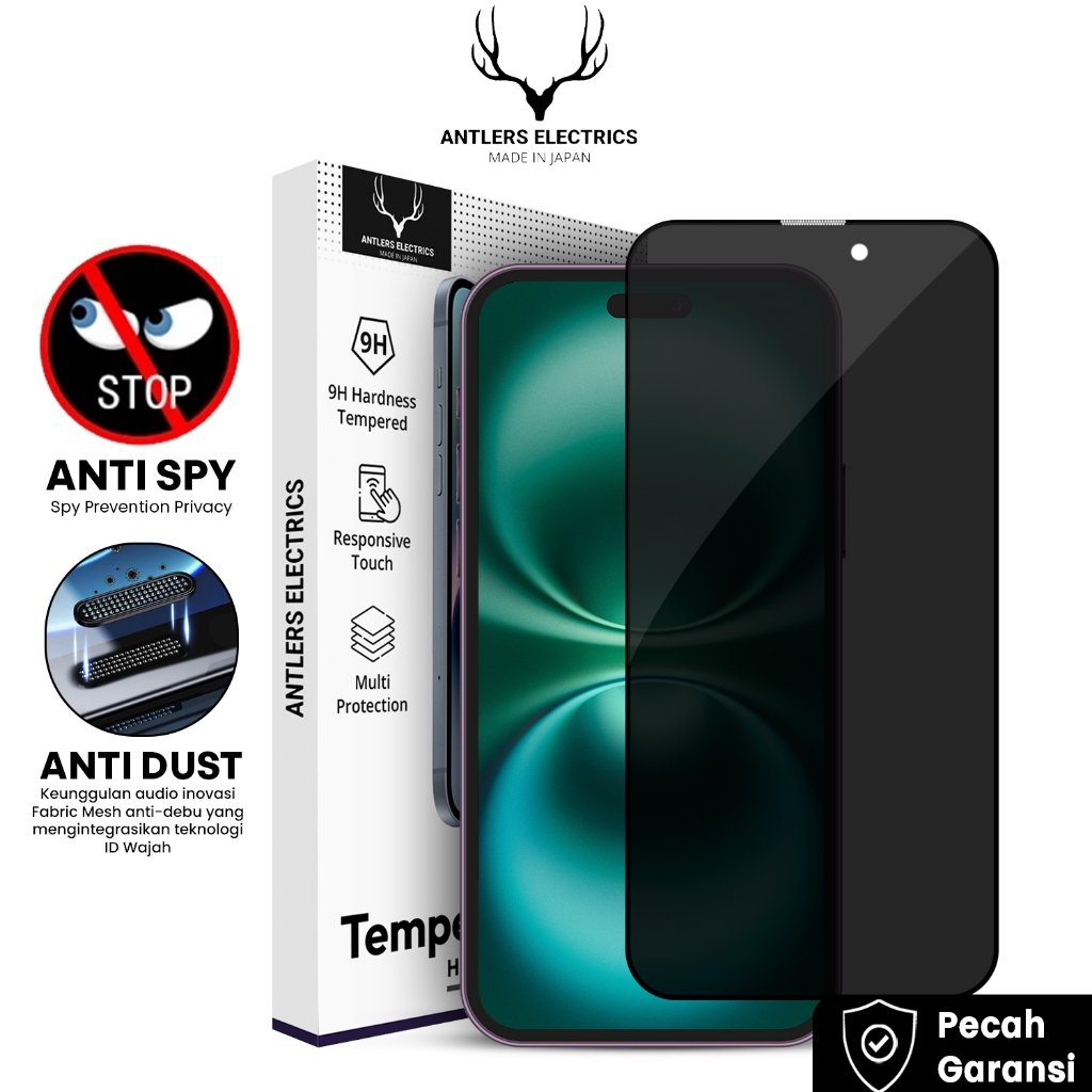 Jual Antlers Electris Tempered Glass Anti Spy pelindung layar anti ...