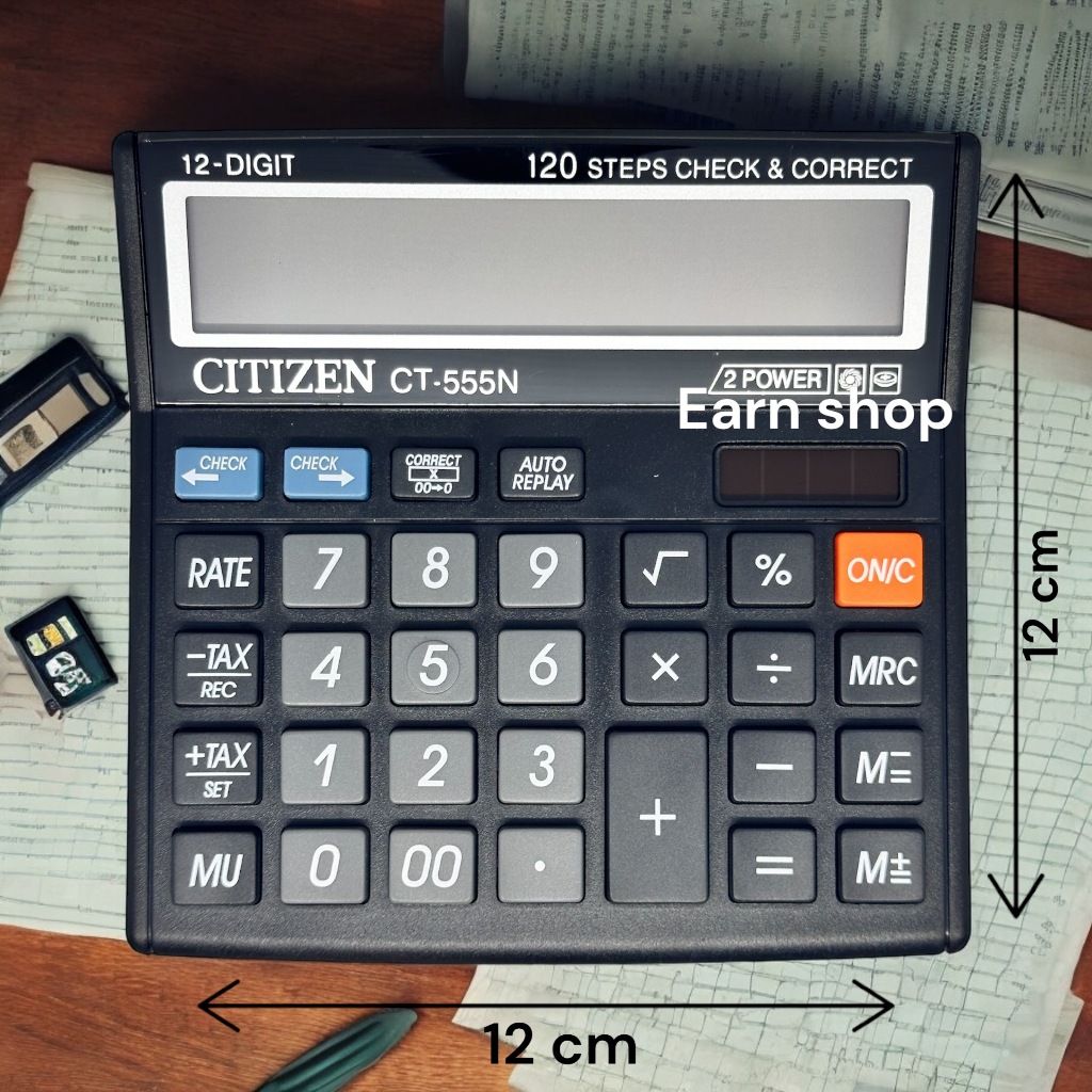 Jual Kalkulator Dagang 12 digit Citizen CT-555N / CT 555 N / Tax ...