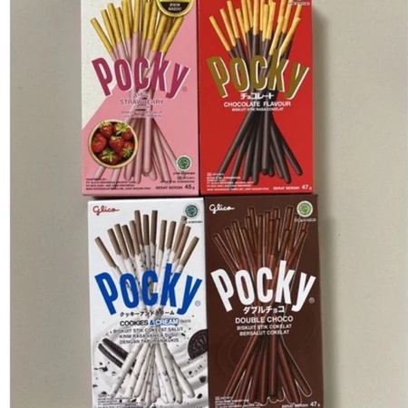 Jual Glico Pocky Double Choco Stick Biscuit 47g - Biskuit Stik | Shopee Indonesia