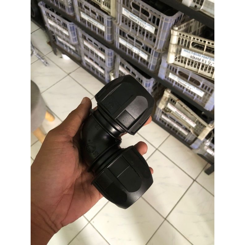 Jual EQUAL ELBOW / SAMBUNGAN L PIPA HDPE UKURAN 4 INCH (110mm) | Shopee ...