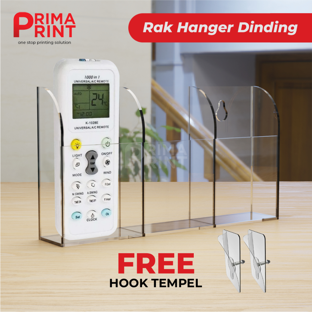 Jual Rak Hanger Tempel Dinding Remote Ac - Kotak Remot / Tempat Pensil ...