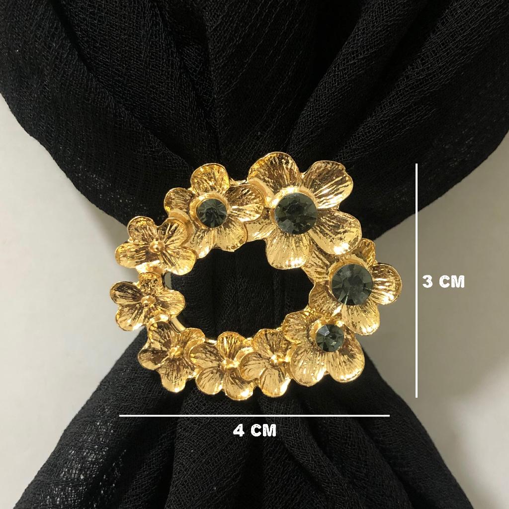 Jual RING hijab motif bunga melingkar ring hijab korea terbaru | Shopee ...