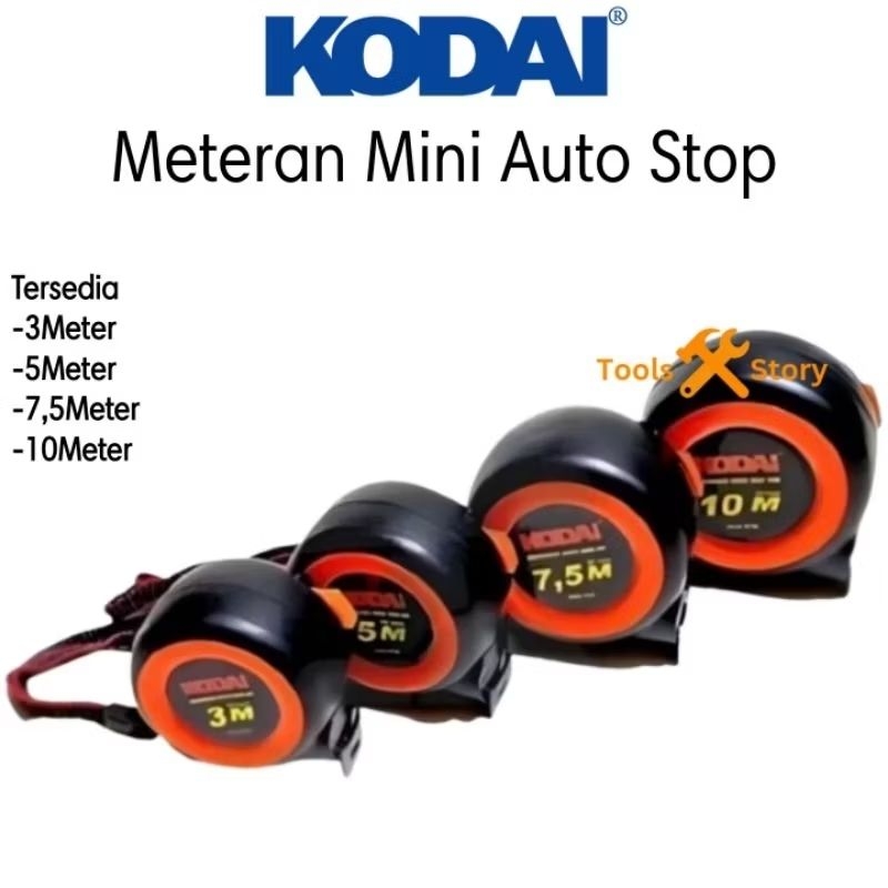 Jual KODAI Meteran Mini Auto Stop Measuring Tape Mini 3 meter 5 meter 7 ...