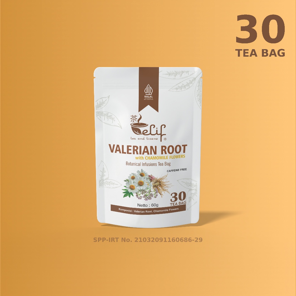 Jual ELIF TEA AND TISANE Valerian Chamomile Tea | Valeriana Root with Chamomile | 30 Tea Bag ...