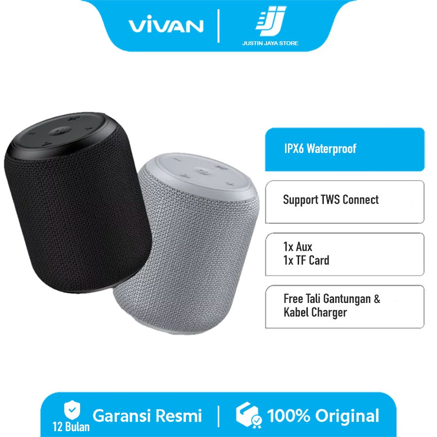 Jual Speaker Bluetooth VIVAN VS12 Wireless Audio Portable Mega Bass ...