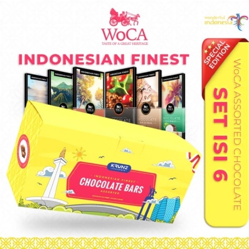 Jual Hampers WoCA Cokelat Mix Assorted Premium Chocolate Bar 6x40 gram ...