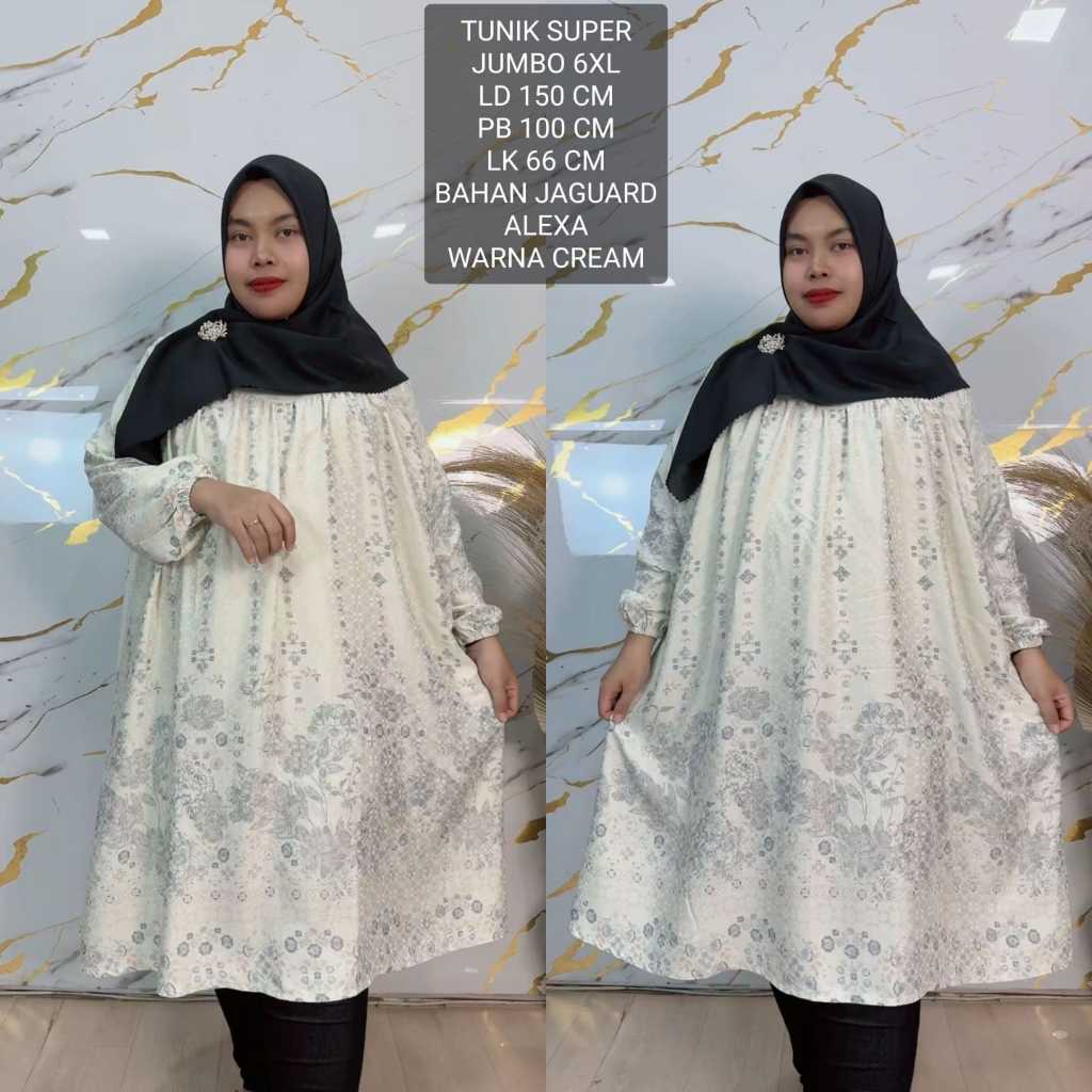 Jual Tunik Super Jumbo Wanita Ld 150 Cm Bahan Premium Kekinian | Shopee Indonesia