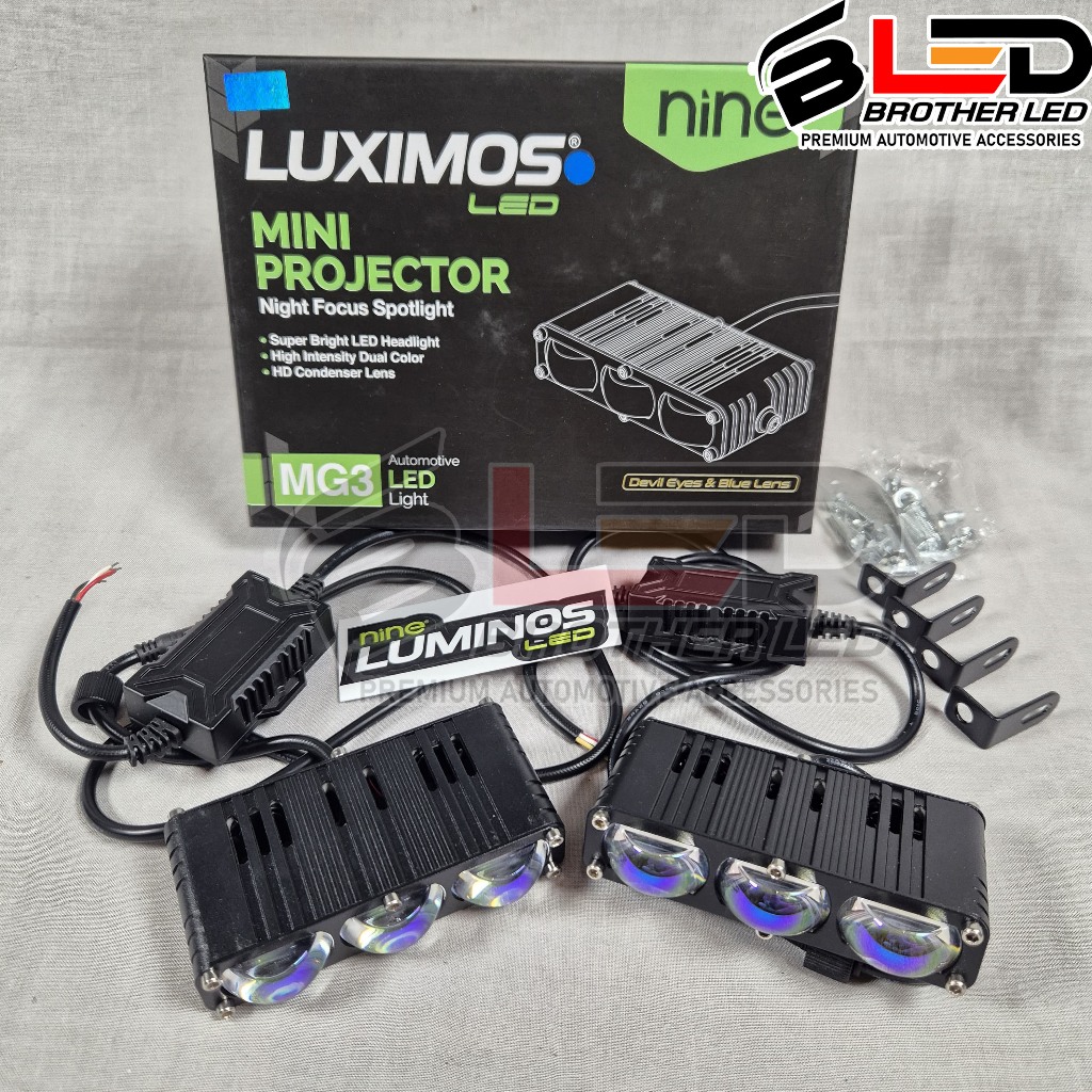 Jual LUXIMOS MG3 Mata 3 sudah Devil Eyes / Lampu Tembak Viral Slim 80W ...