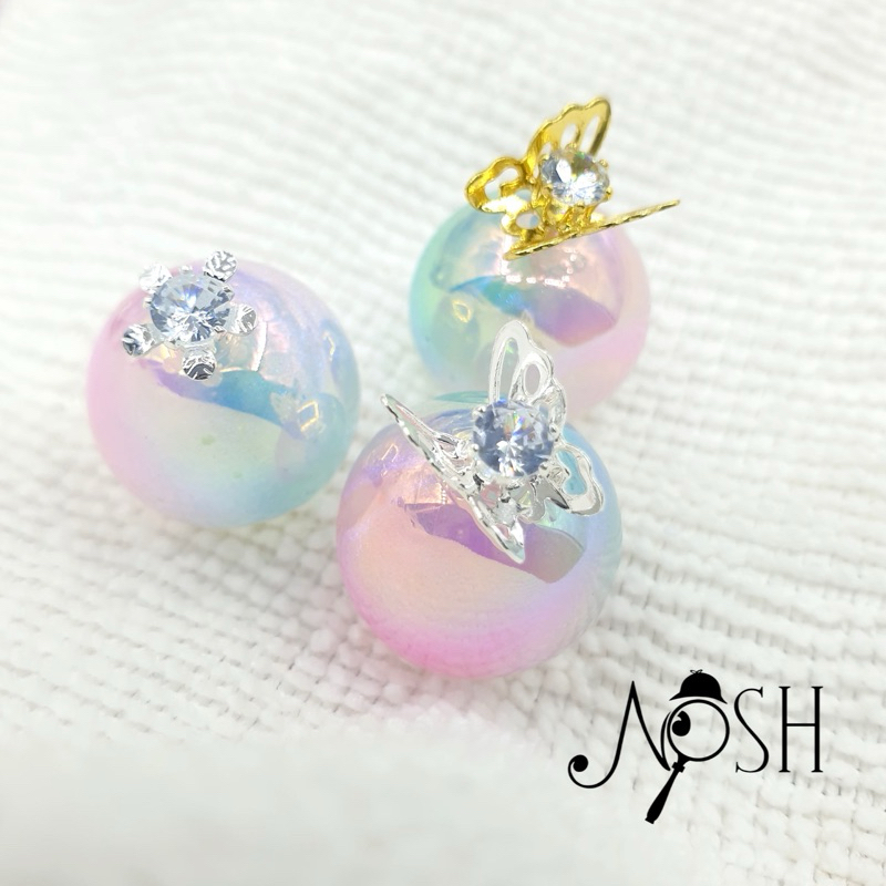 Jual DIY Paku Pentul Kupu Bunga Zircon Diamond / Head Pin Butterfly ...