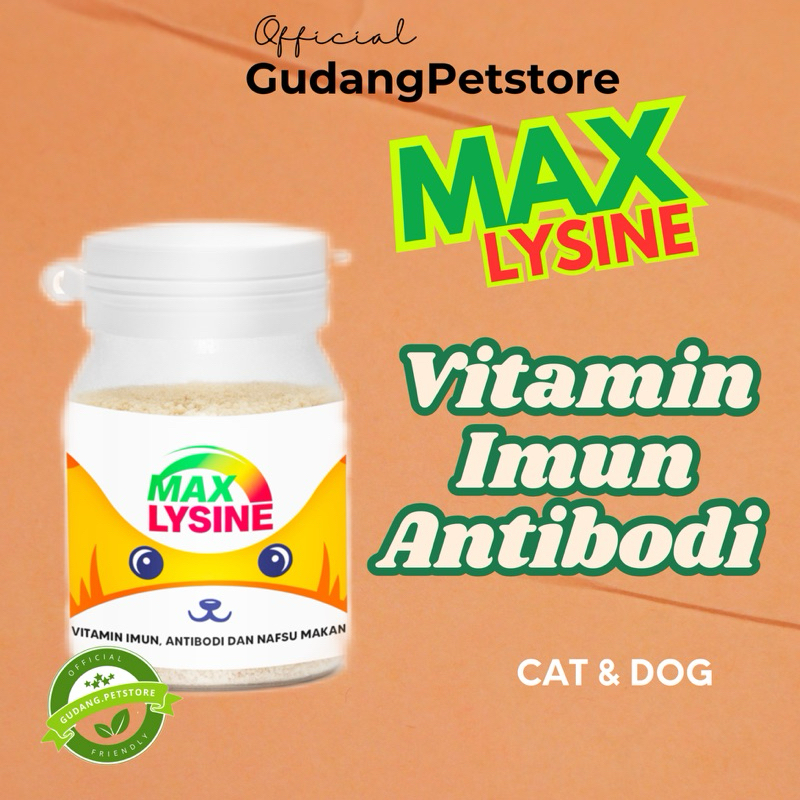 Jual MAX LYSINE Suplemen penambah immune antibody dan nafsu makan ...