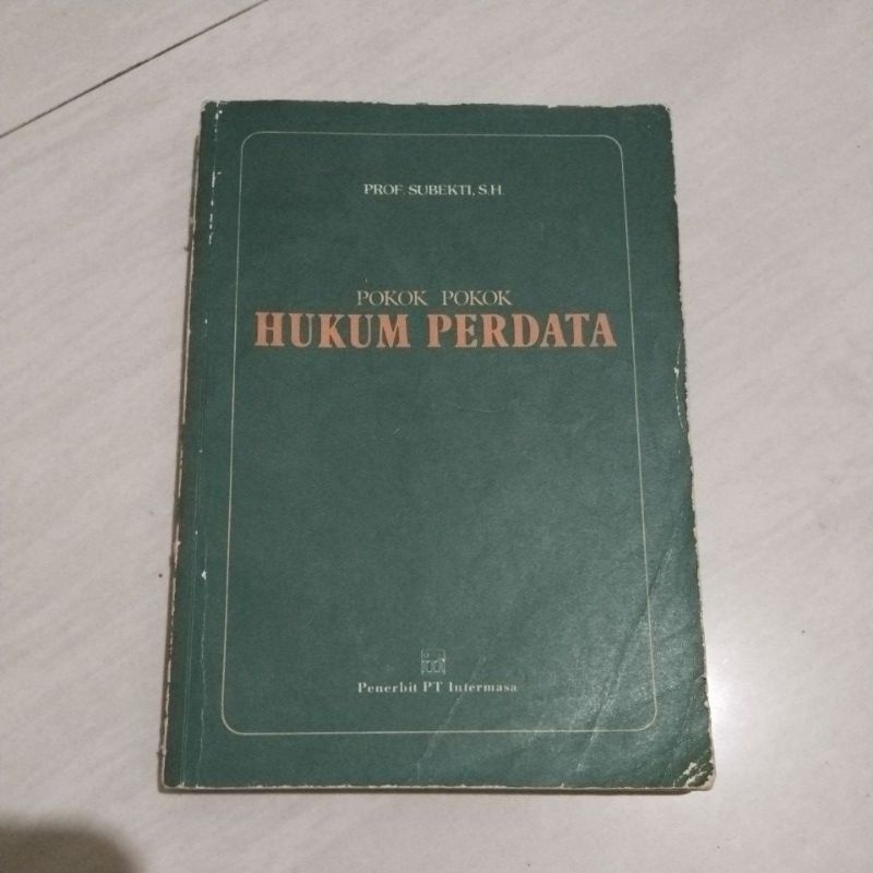 Jual BUKU POKOK POKOK HUKUM PERDATA PENERBIT PT INTERMASA | Shopee ...