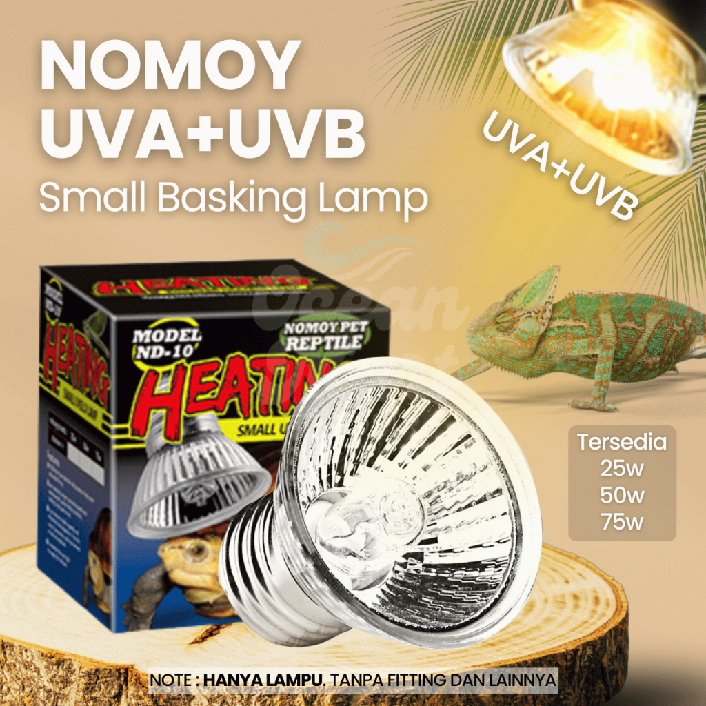 Jual Lampu UVA UVB Halogen 25W 50W 75W Penghangat Reptil Reptile Torto Sulcata Kura Brazil Nomoy ...