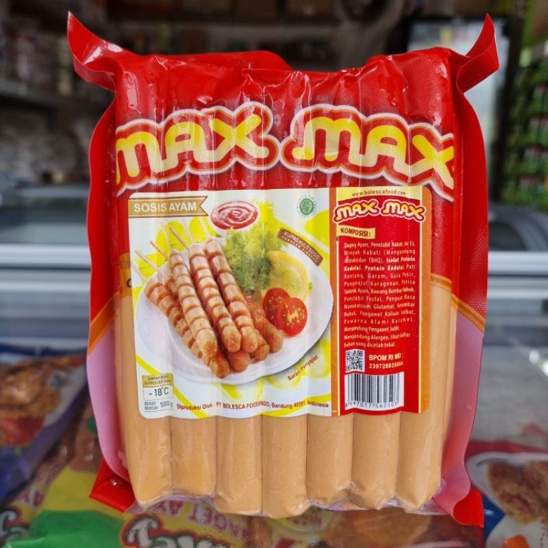 Jual Max Max Sosis Ayam Long Sosis Goreng 500g | Shopee Indonesia