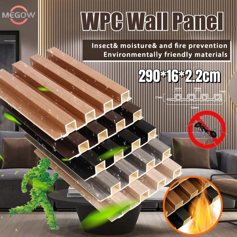 Jual 【Klip logam gratis】2,9m x 16 cm WPC Wood Panel board wall panel ...