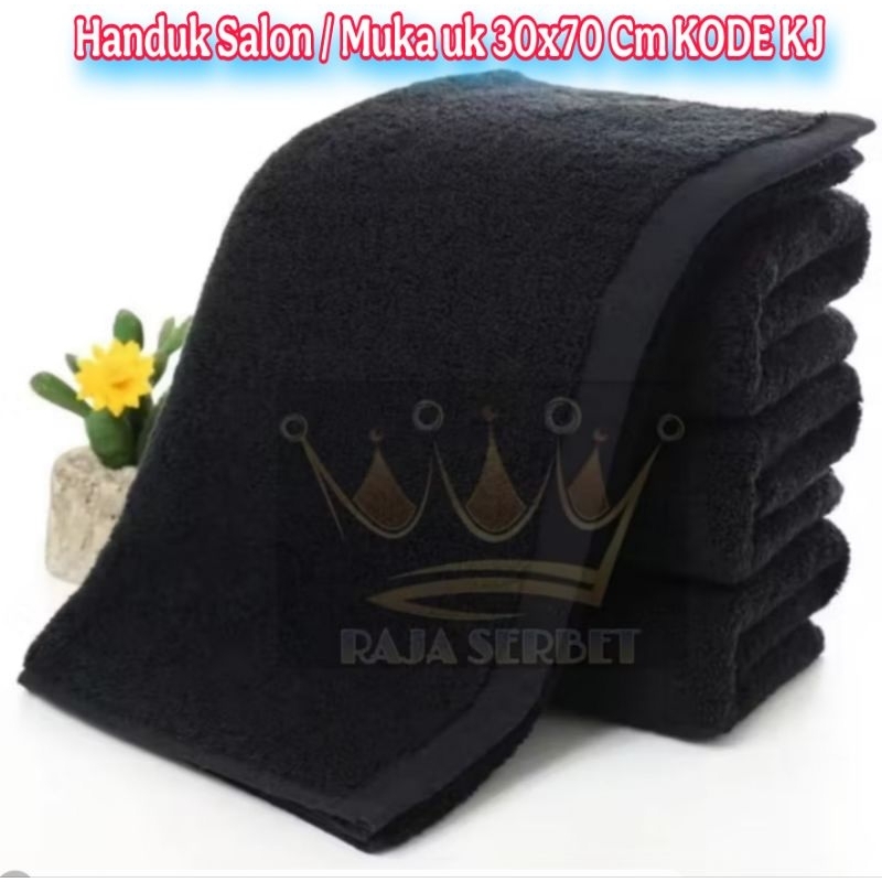 Jual Paket 1 LUSIN / 6 Pc. Handuk Salon WARNA HITAM / PUTIH POLOS Uk ...