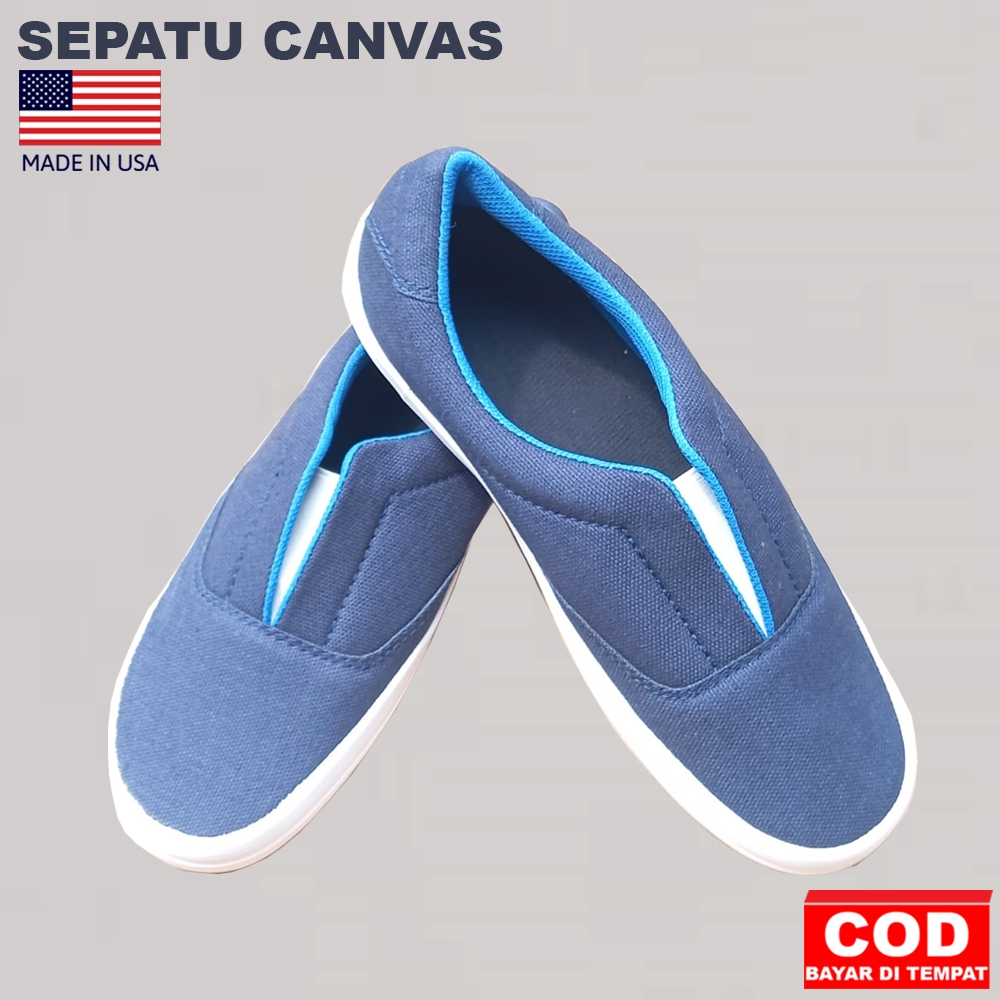 Jual Sepatu Kanvas / Sepatu Slip On Kanvas / Sepatu Lukis / Sepatu ...