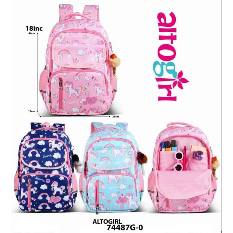Jual Tas Ransel Backpack 74487G Sekolah Anak Perempuan Alto Girl Original UNICORN | Shopee Indonesia