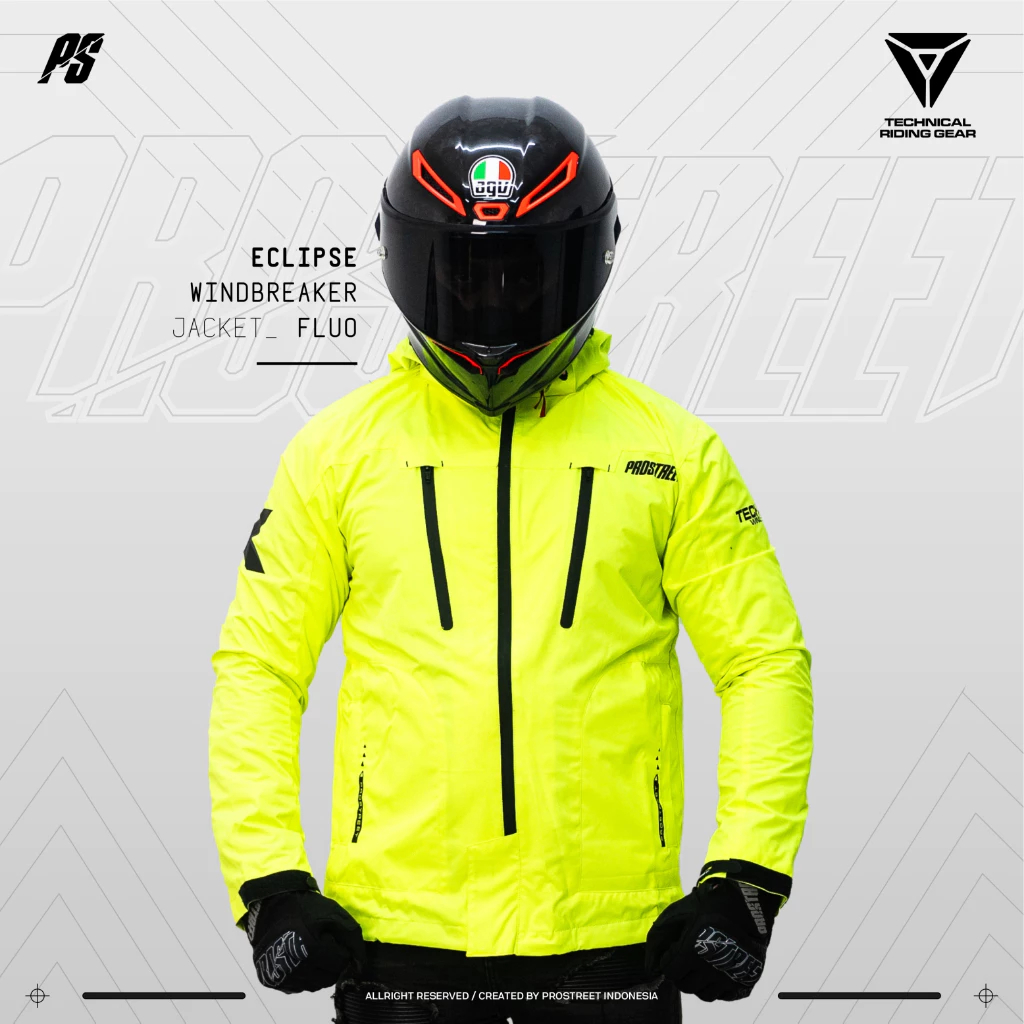 Jual JAKET MOTOR PROSTREET SPECTRE YELLOW FLUO WITH PROTECTOR ORIGINAL ...