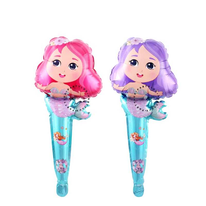 Jual Balon Pentung Karakter Mermaid 2 Warna | Shopee Indonesia