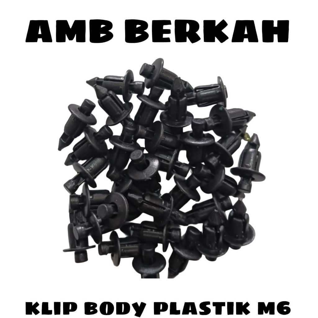 Jual KLIP/KANCING BODY PLASTIK M6 ( ISI 50 PCS ) | Shopee Indonesia