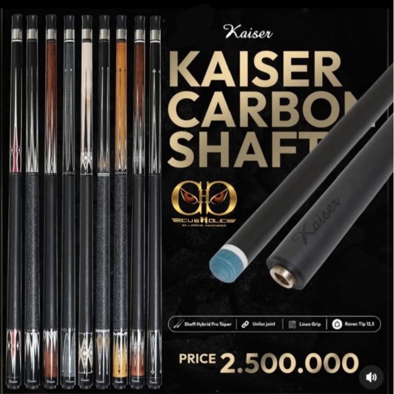Jual KAISER CUE WITH CARBON SHAFT | Shopee Indonesia