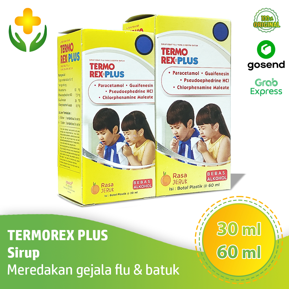Jual Termorex Plus Sirup 30 ml 60 ml Obat Flu Batuk Pilek Demam Anak | Shopee Indonesia