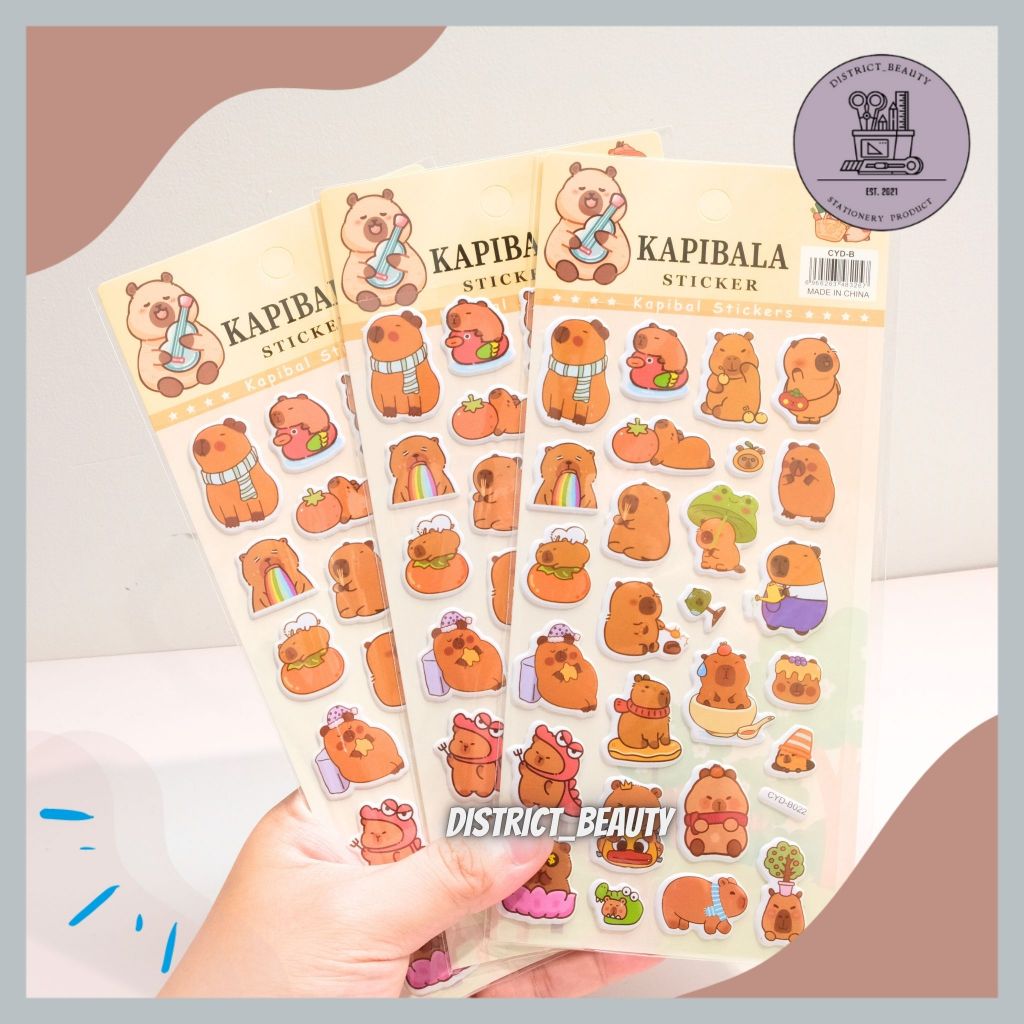 Jual STIKER ALB TIMBUL CAPYBARA STIKER CAPYBARA 3D STIKER TIMBUL LUCU ...