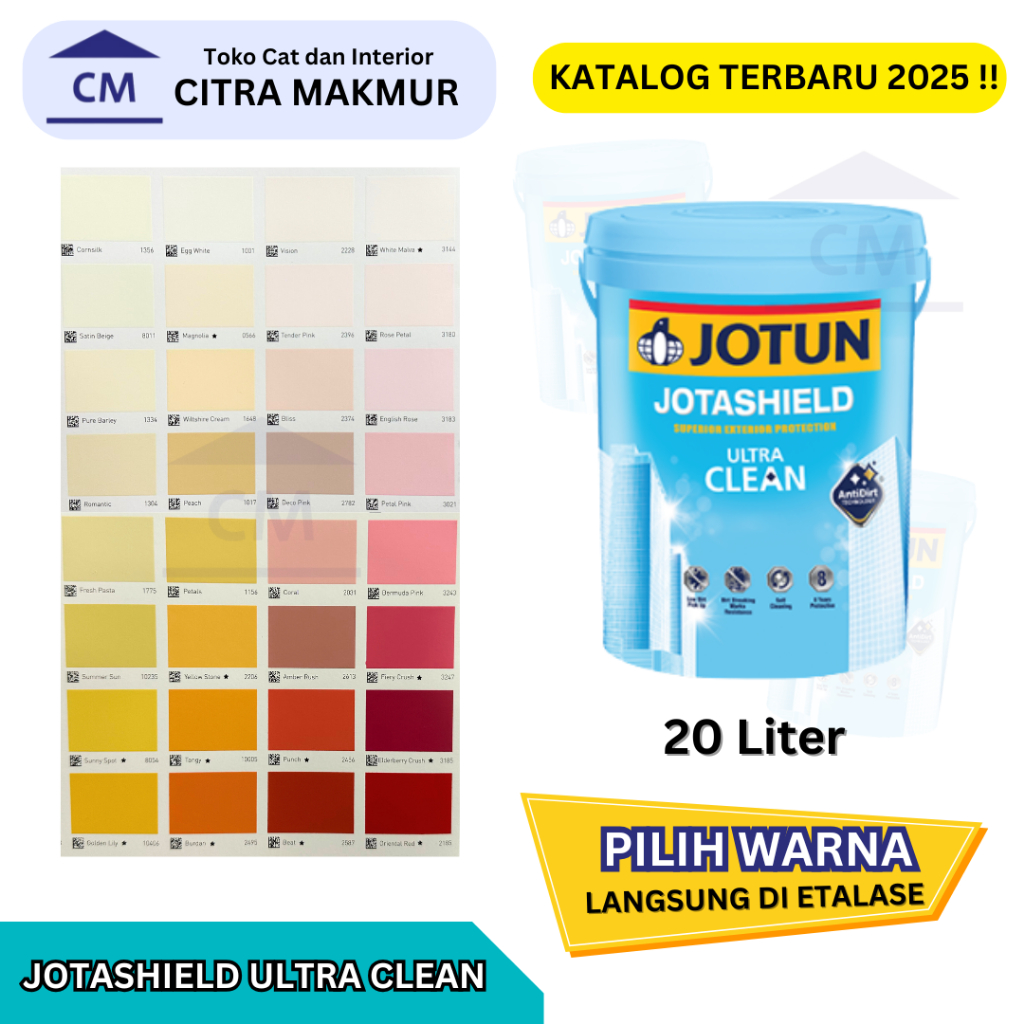 Jual Jotun Jotashield ULTRA CLEAN (Katalog Warna CREAM , ORANGE , PINK ...