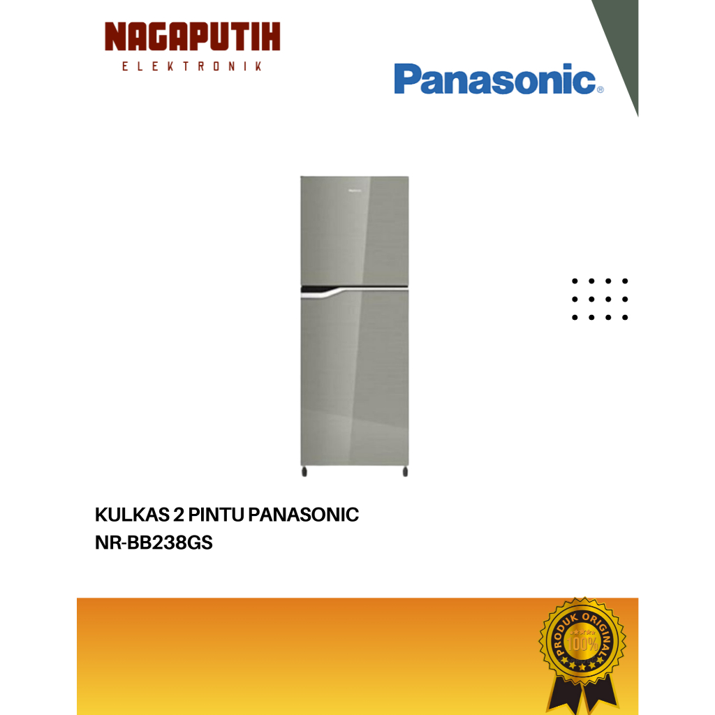 Jual PANASONIC KULKAS 2 PINTU NR-BB238GS | Shopee Indonesia