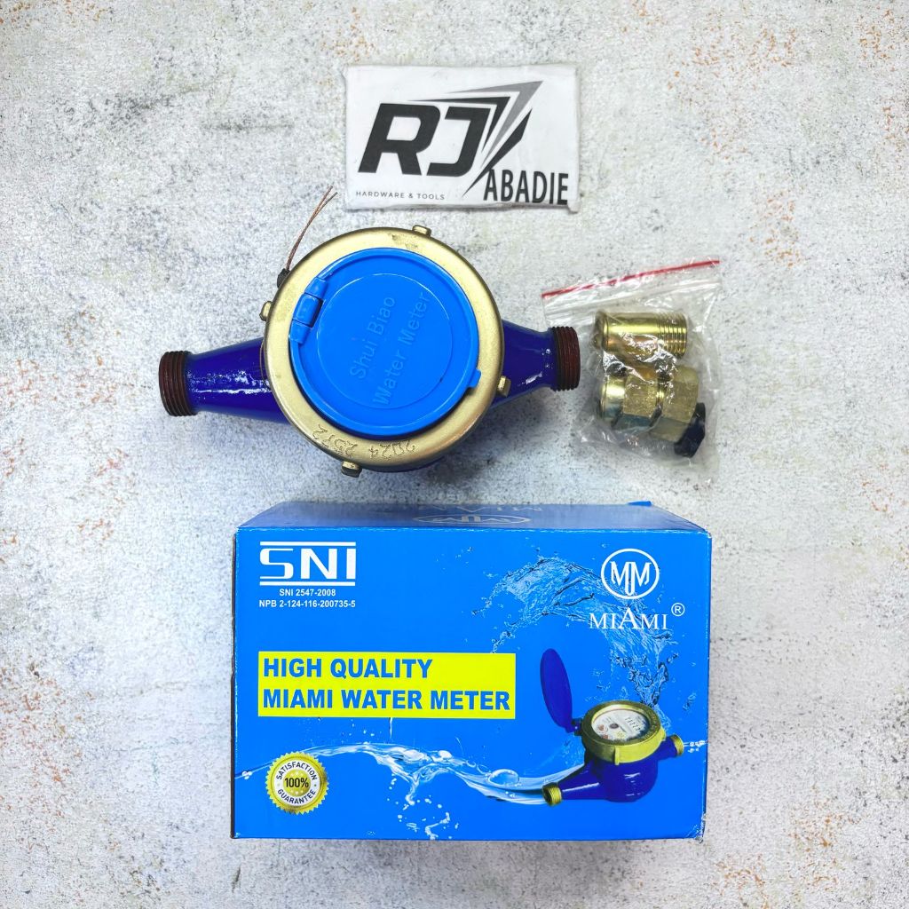 Jual Meteran Air Bersih Water Meter Besi MIAMI 1/2 Inch | Shopee Indonesia