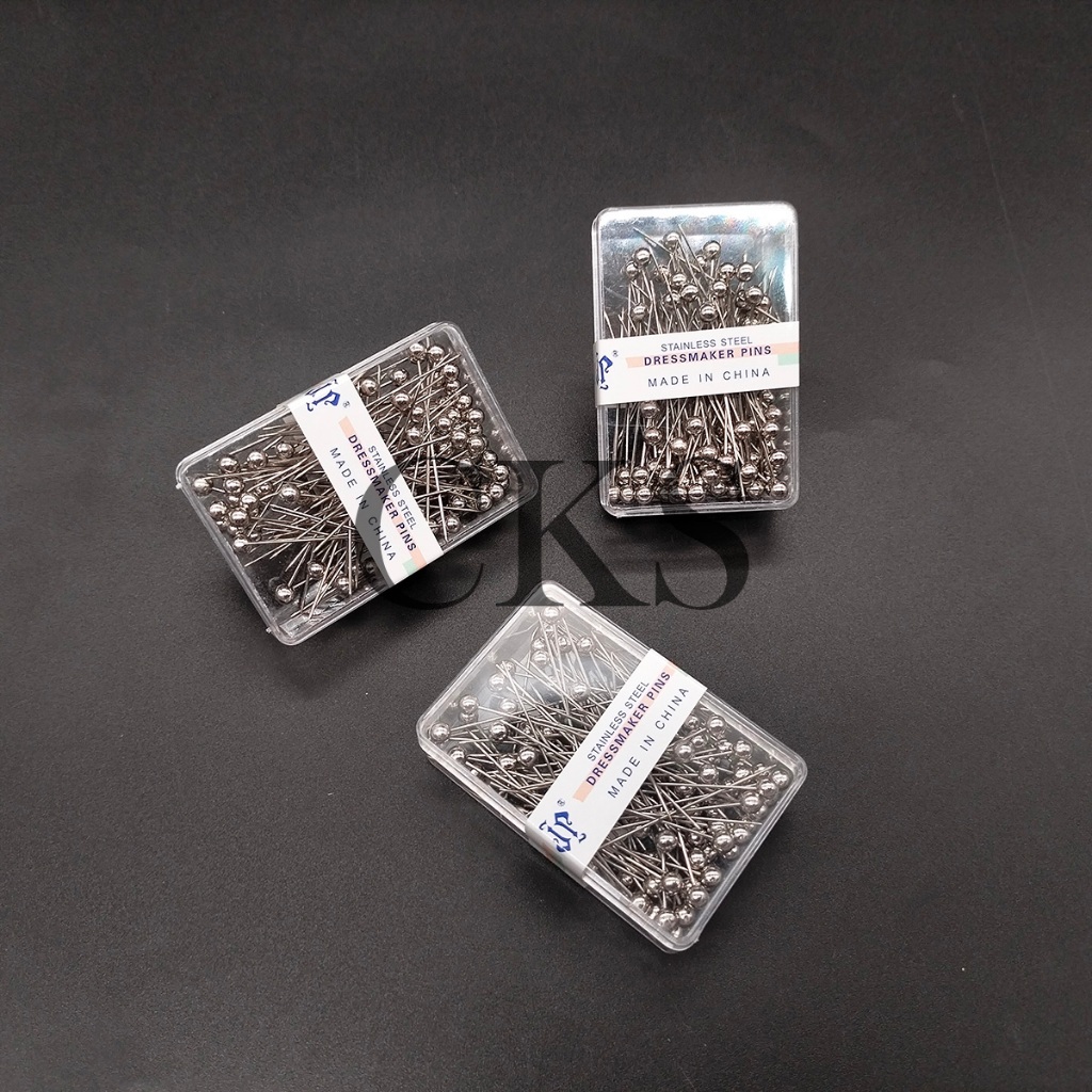 Jual Jarum pentul silver / jarum pentul dressmakers perak pins isi ...