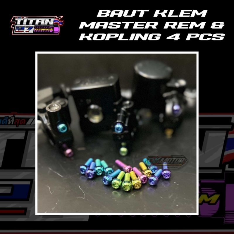 Jual Baut Klem Master Rem dan Kopling 4 pcs, Baut Titanium Gr5 Original ...