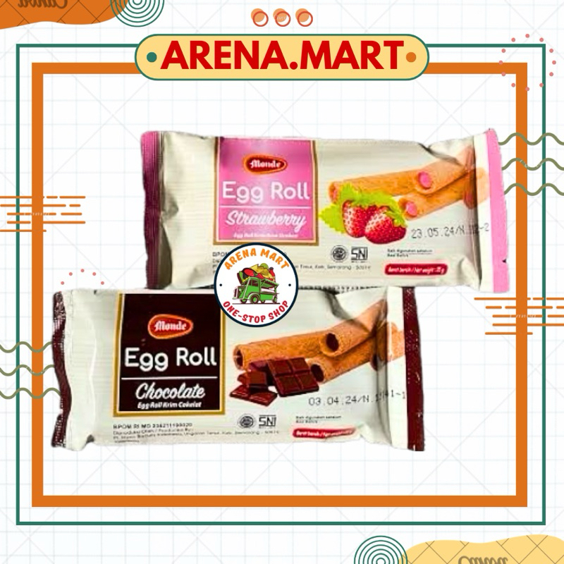 Jual MONDE EGG ROLL STICK STIK RASA COKLAT STRAWBERRY MAKANAN RINGAN ...