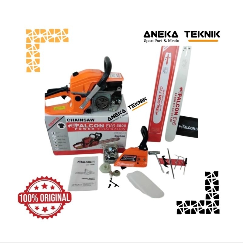 Jual Mesin Gergaji Kayu Chainsaw Senso Sinso Set Asli Falcon Pro Evo ...