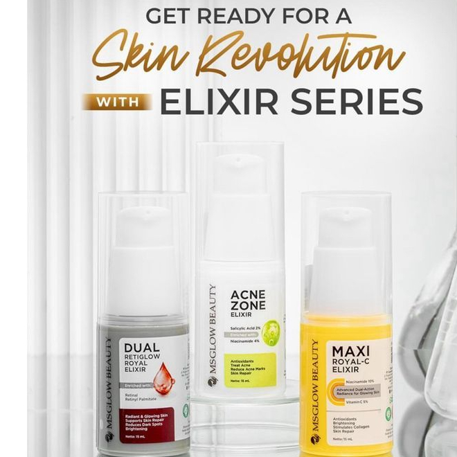 Jual MS Glow Elixir Skin Booster Serum Series | Shopee Indonesia
