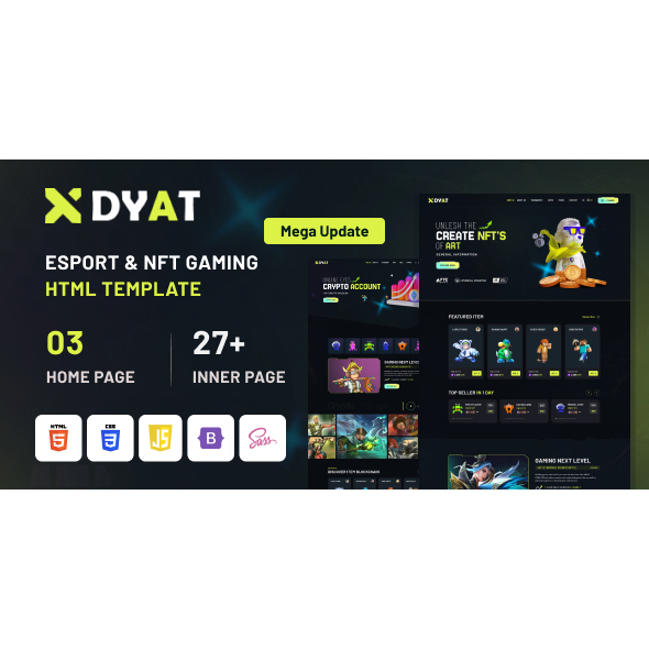 Jual Dyat v1.0 - Bootstrap eSports & Gaming HTML Web Template | Shopee ...