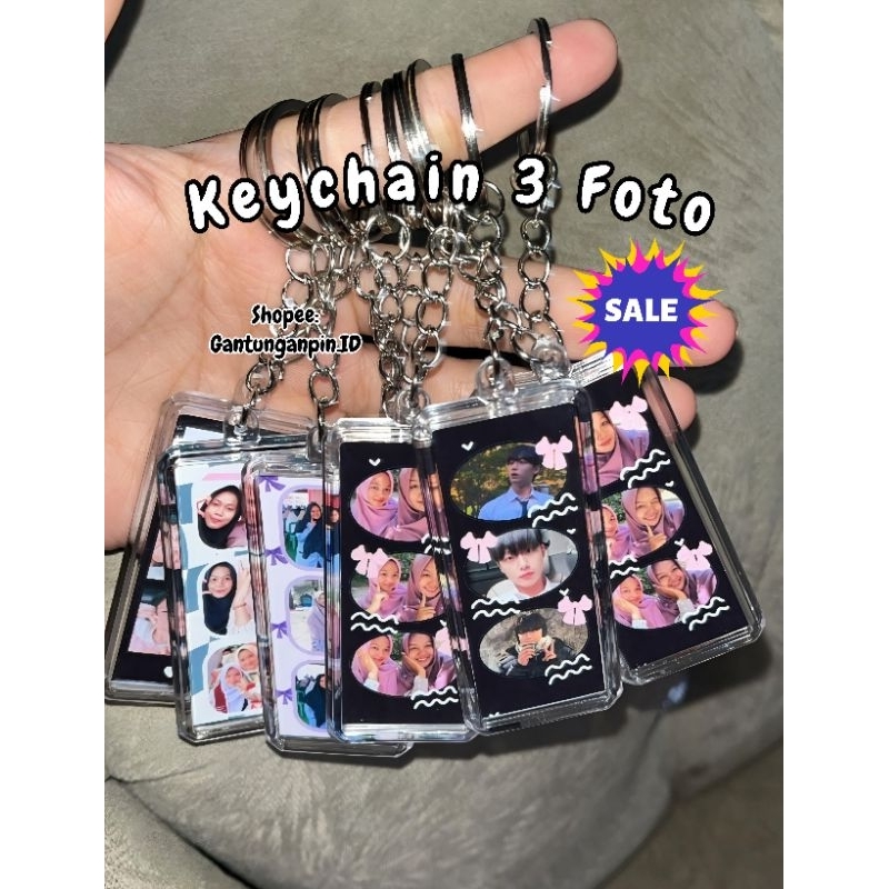 Jual GANTUNGAN KUNCI Akrilik Custom Foto Keychain Dua Sisi Persegi ...