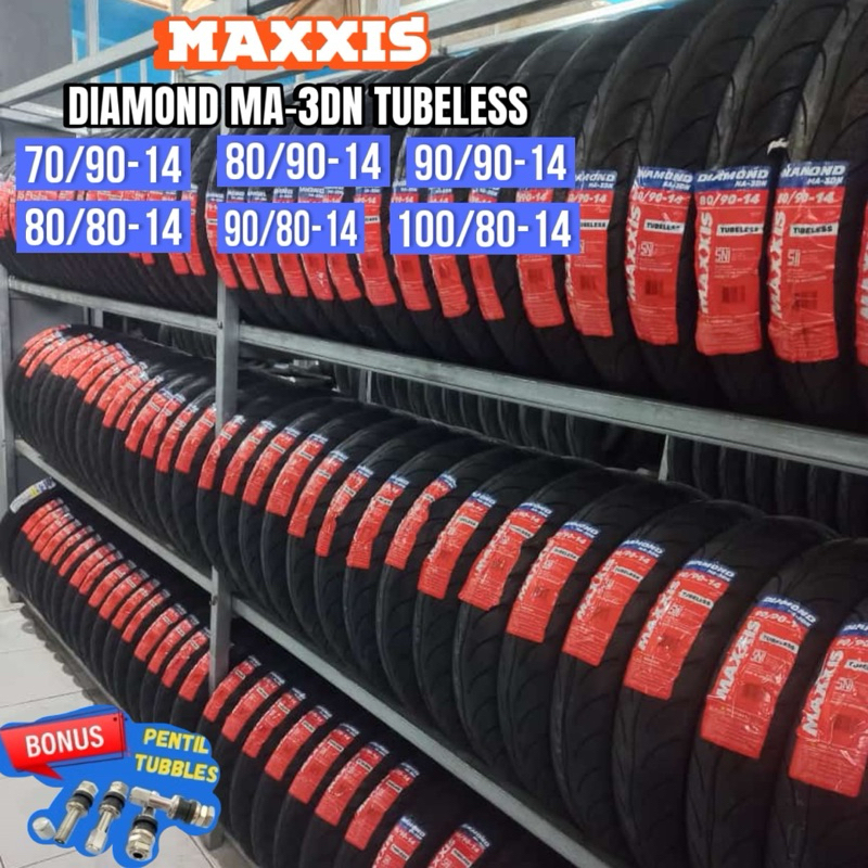 Jual BAN TUBLESS MAXXIS DIAMOND-MA-3DN 70/90-14 80/90-14 90/90-14 80/80 ...