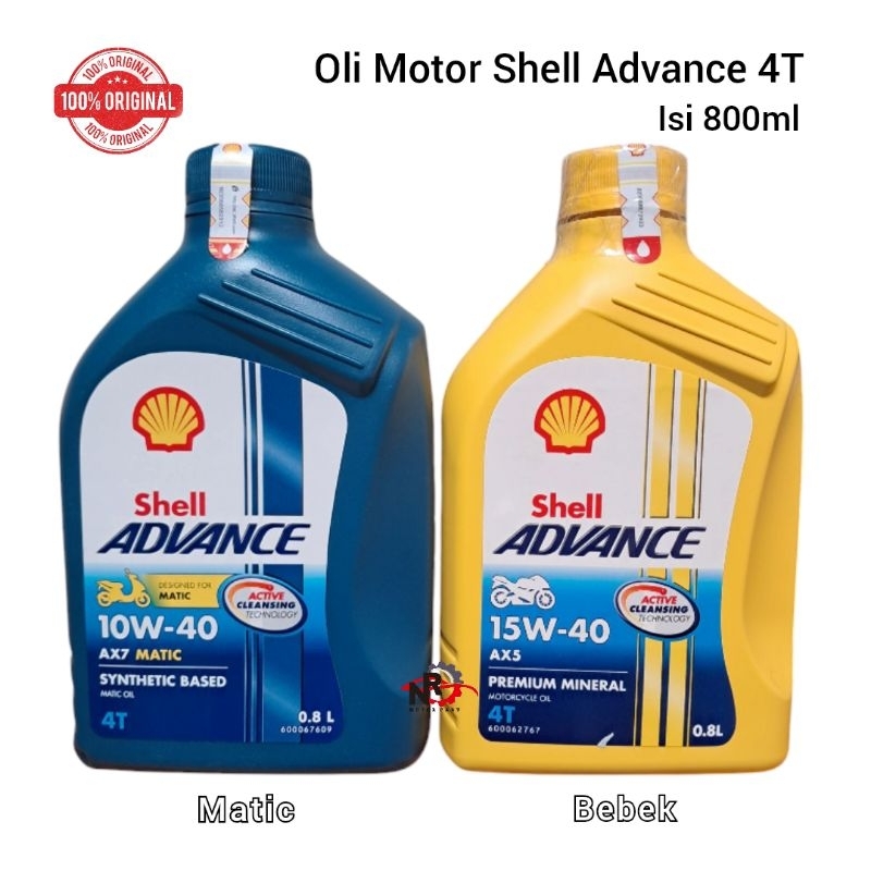 Jual Oli Mesin Shell Advance AX5 15W-40 Bebek Oli Mesin Shell Advance ...